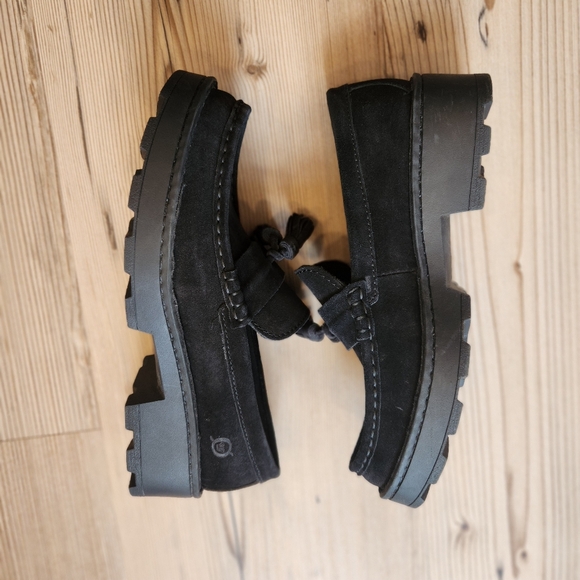 Born | Shoes | Born Capri Loafer Suede Leather Chunk Heel Tassels ...